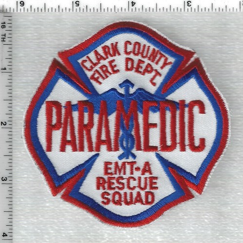 Clark County Fire Dept. (Nevada) Paramedic EMT-A Rescue Squad Shoulder ...