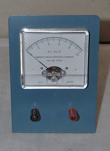SARGENT WELSH SCIENTIFIC DC VOLTMETER MODEL 2761A 0-10V VINTAGE SCHOOL ...
