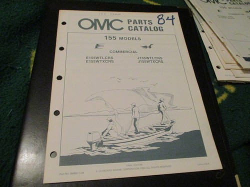 1984 Omc Evinrude Johnson 155 hp commercial Outboard Parts Catalog ...