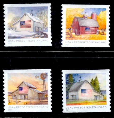 BARNS Set 4 Stamps #5684-87 Coil 10-Cent 2022 US MNG | eBay
