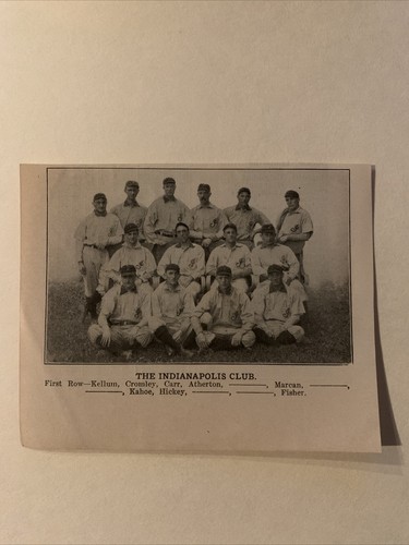 Indianapolis Indians Win Kellum Charlie Carr M. Kahoe 1906 Baseball ...