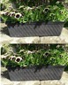2 x Lazio Trough Patio Planter Garden Plastic Flower Pot Pewter Grey ...