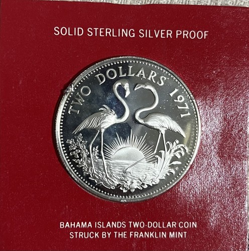 Bahamas 1971 Flamingos 2 Dollars Silver Coin,Proof | eBay
