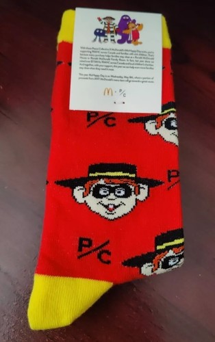 2024 McDonald’s Canada Exclusive Hamburglar Socks Red Yellow Brand NEW ...