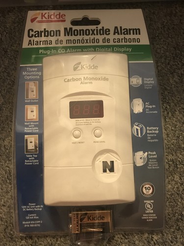 Kiddle PLUG IN CARBON MONOXIDE Alarm Battery Backup New 784908007605| eBay