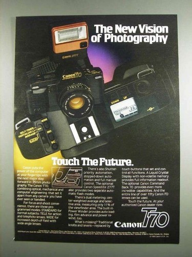 1984 Canon T70 Camera Ad - The New Vision | eBay