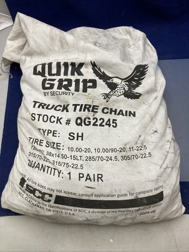 QTY 2 NEW GENUINE QUIK GRIP QG2245 PAIR TRUCK TIRE CHAIN | eBay
