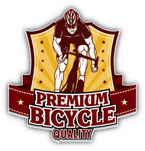 Premium Bicycle Quality Vintage Cycling Label Car Bumper Sticker Decal ...