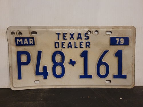 1979 Texas DEALER License Plate Tag Original. | eBay
