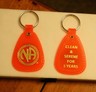 Narcotics Anonymous - NA - 5 year ORANGE & BLACK KEY TAG - 5+ yr clean ...