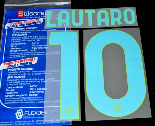 Official Inter Milan lautaro 10 Football Name/Number Set Third Serie a ...