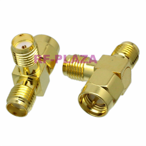 10pcs SMA Male Plug to Dual SMA Female Jack T edge Splliter RF Adapter ...