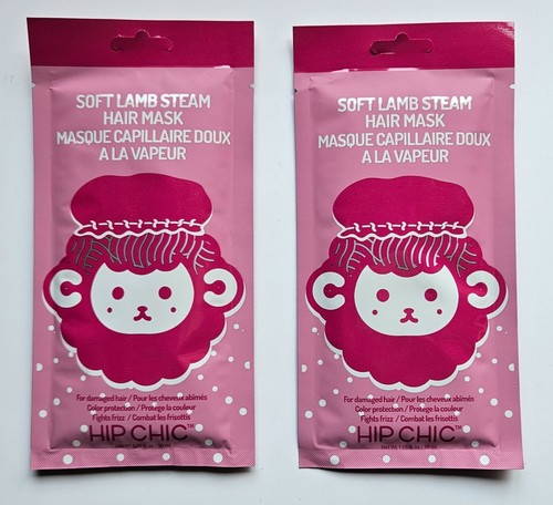 Lot of 2 Hip Chic Soft Lamb Steam Hair Mask For Damaged Hair Fights ...