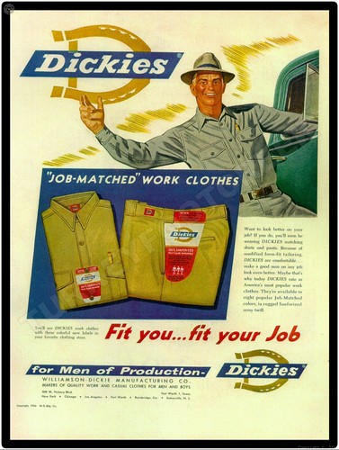 Dickies Clothing 9" x 12" Metal Sign | eBay