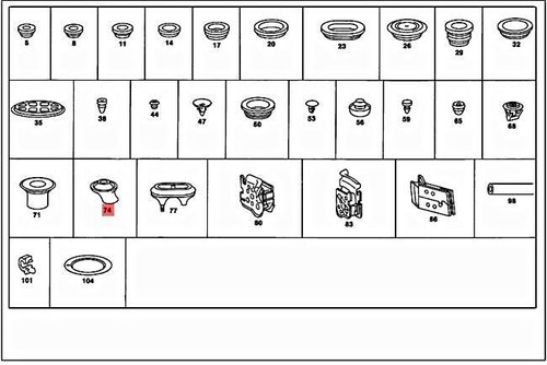 2 X Genuine Mercedes-Benz Grommet 2019972381 OEM for sale online | eBay