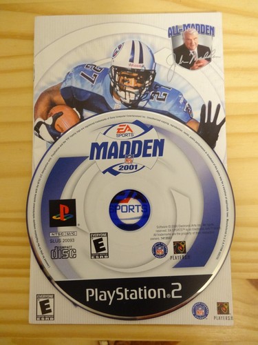 Madden NFL 2001 PS2 Sony PlayStation 2 Disc & Manual Only | eBay