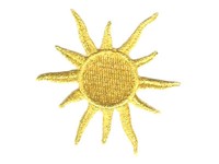 Sun Applique Patch - Star, Solar System, Space Badge 1-7/8" (Iron on ...