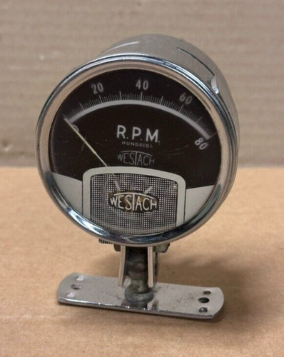 Vintage Westach Dash Mount 8K Tachometer in Pod Hot Rod Gasser Cool 50s ...