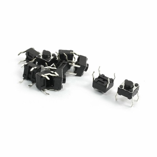 6mm x 6mm x 5mm Momentary 4 Pins Micro PCB Tact Tactile Switch 10 Pcs ...