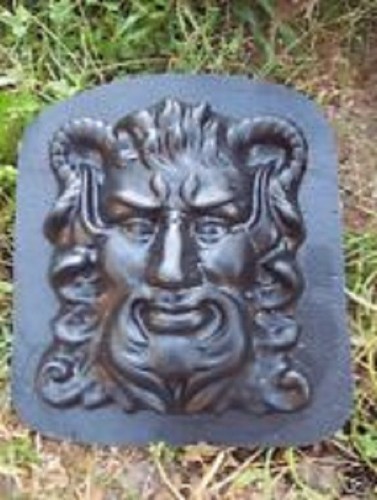Plaster cement gargoyle face abs plastic mold 10" " x up to 2" for sale ...