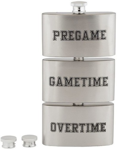 Wembley Tailgate Triple Option Stack Metal Flask for Pregame Gametime ...