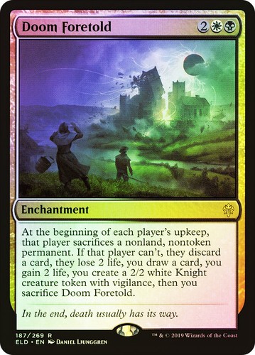 MTG FOIL Doom Foretold - Throne of Eldraine #187 | eBay