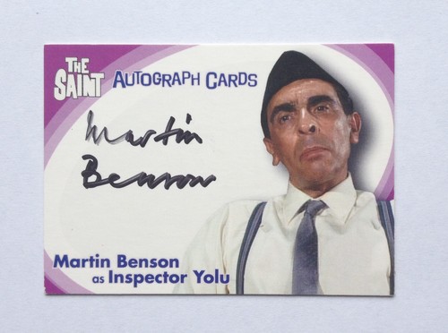 Signed Martin Benson as Inspector Yolu - The Saint Autograph Card SA7 ...