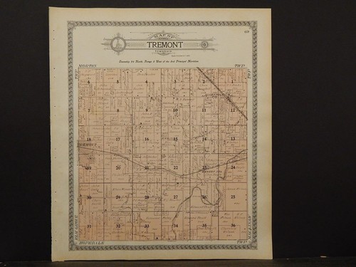 Illinois, Tazewell County Map, 1910, Tremont Township, P5#20 | eBay