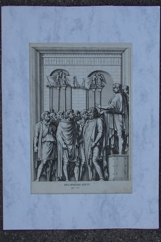 Antique 1620 AD print original steel engraving Trajan Constantine Arch ...