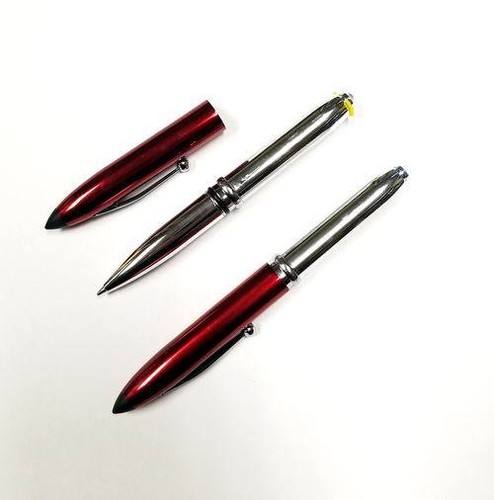 Lot of 24 Pens - Pointer Style Metal Pen with LED Flashlight Tip – Red ...