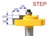 1 PC 1/2 SH Picture Frame Stepped Rabbet Molding Router Bit sct-888 ...