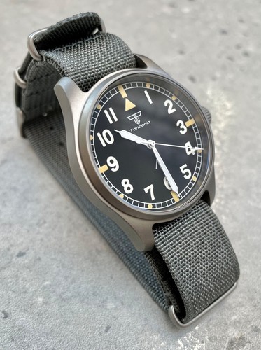 Mens Titanium Military Issue style G10 Field Watch - Seiko Automatic ...