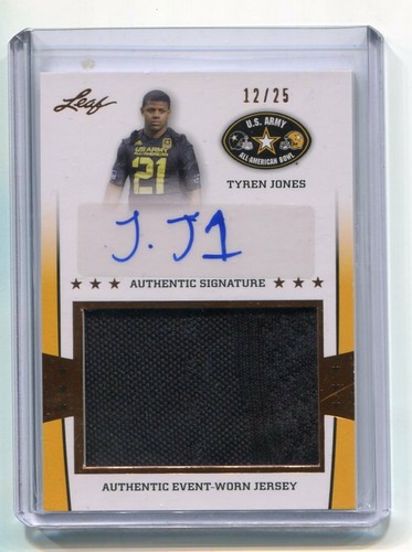 TYREN JONES 2013 Leaf Army All-American AUTO JERSEY Alabama Crimson ...