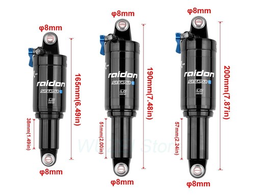 SR Suntour Raidon Air Rear Shock Absorber Downhill MTB Suspension 165 ...