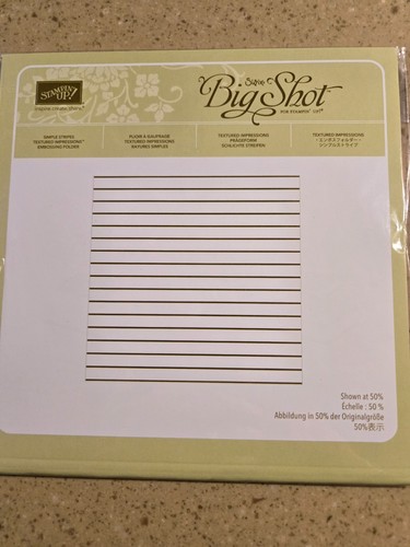 Stampin' up Simple Stripes Textured Impressions Embossing Folder ...