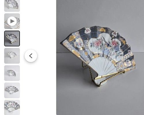 Sparrow Flower Gold Blue Pink Yellow Hand Fan Decorative | eBay