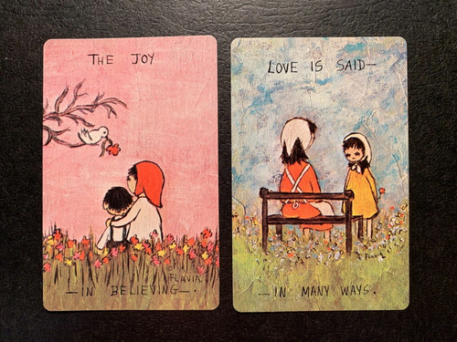 Swap Playing Cards THE JOY IN BELEIVING / LOVE IS SAID Lot of 2 Cards ...