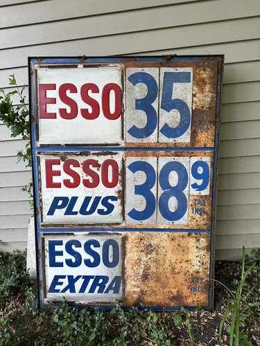 Vintage Rare ESSO Gas price station sign Double sided, Not A ...