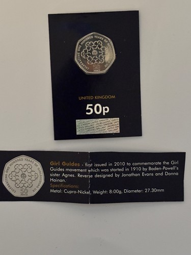 2019 100 Years Of The Girl Guides Bunc 50p Coin In Change Checker | eBay UK