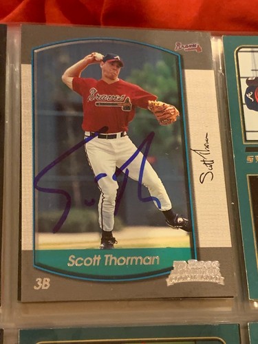 SCOTT THORMAN AUTOGRAPHED SIGNED 2000 BOWMAN CARD ATLANTA BRAVES COA | eBay