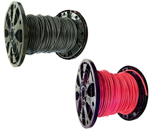 500 Foot Spool 10 Gauge Solar Panel Extension Cable Wire Black Red Pure ...