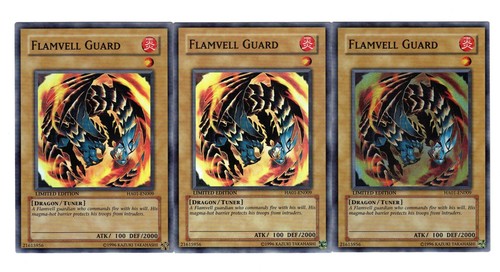Yugioh- 3X Flamvell Guard - Super Rare - Limited - HA01-EN009 - Near ...