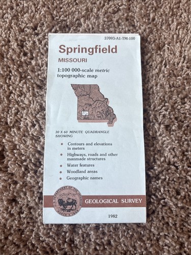 1982 Vintage Springfield Missouri Topographical Map | eBay