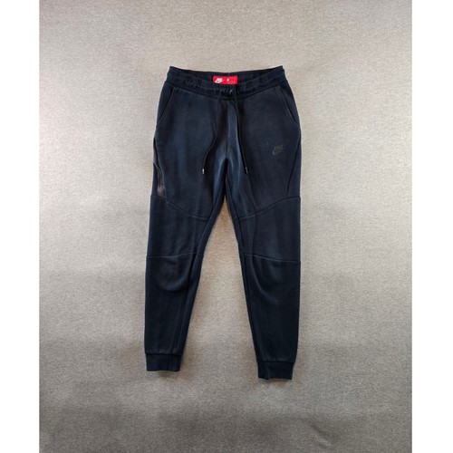 Nike Tech Fleece Joggers Mens Small Triple Black Slim Taper Pants Drill ...
