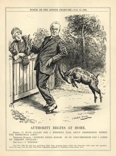 VINTAGE 1923 PUNCH CARTOON - PRESIDENT WARREN G. HARDING - ALCOHOL ...