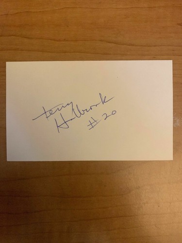 TERRY HOLBROOK - HOCKEY - AUTHENTIC AUTOGRAPH SIGNED- B4543 | eBay