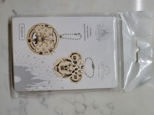 New Disney Parks UGears Minnie Mouse 2 Wooden Puzzle Keychains ...