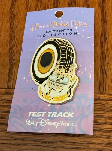 Disney Pin Piece Of History 1 Test Track Mickey Goofy Epcot Le 2500 Wdw ...