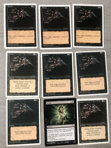 Terror Card Used Black Common MAGIC THE GATHERING MTG Core Mirroden | eBay