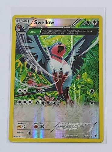 2015 POKEMON SWELLOW HOLO TRADING CARD | eBay